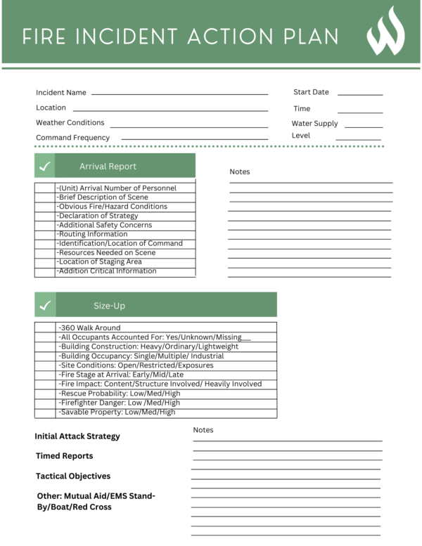 Fire Incident Action Plan - Template & Examples | WFCA